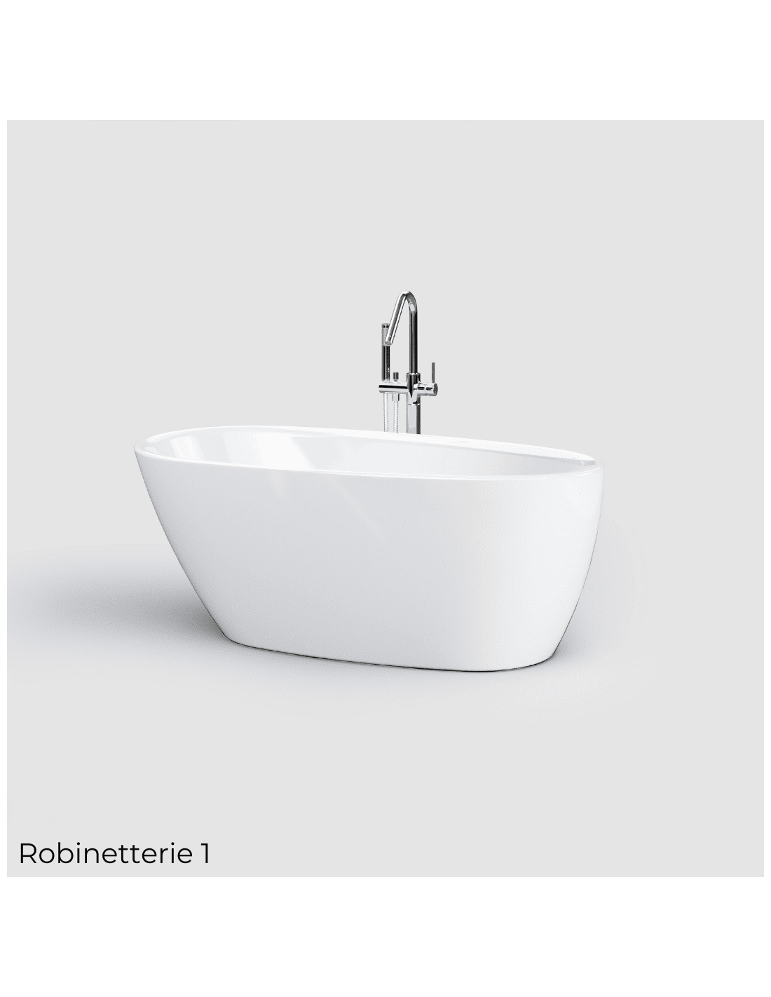 Baignoire îlot asymétrique 180l InBe Clou